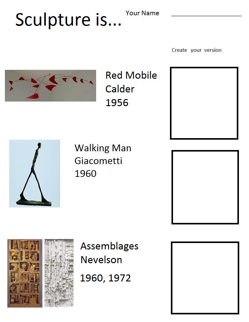 Sculpture Worksheet at Gladys Davy blog